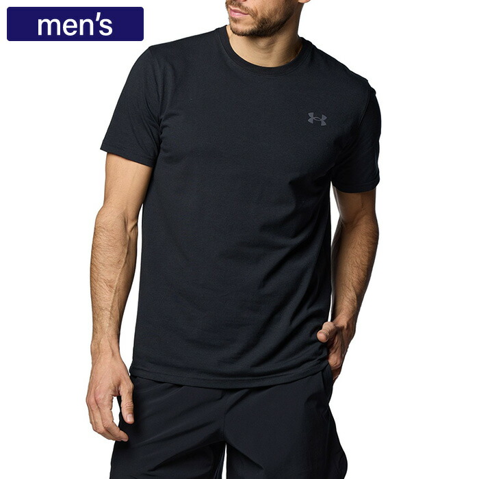 【楽天市場】UNDER ARMOUR アンダーアーマー トップス 半袖 UAパフォーマンスコットン ショートスリーブTシャツ ブラック メンズ ...