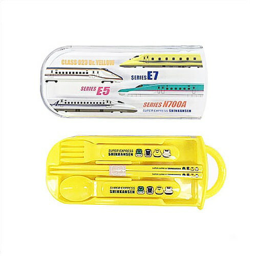 【楽天市場】RS【JR公認 新幹線 スプーン フォーク お箸 セット 新幹線 スライド式 トリオセット 【イエロー】 】 幼稚園 子ども ...