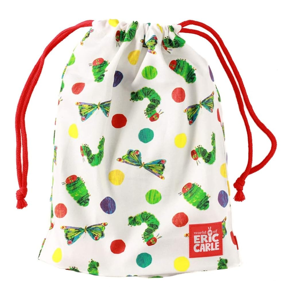 【楽天市場】学研ステイフル はらぺこあおむし 巾着 ランチ巾着 マチ付き Lサイズ ドット K10072：ラポートSTORE