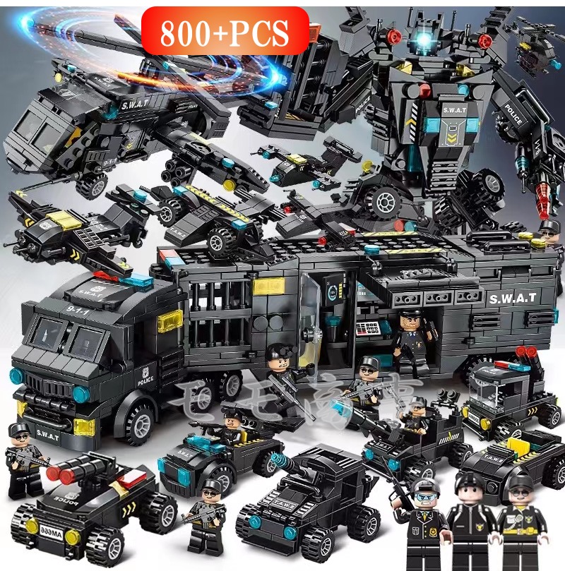 【楽天市場】【店内全品1点8%、2点15%OFF】【SWAT16体プレゼント】レゴブロック 互換品 LEGO ミニフィグ SWAT 800 ...