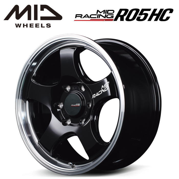 【楽天市場】【送料無料・代引き可】【ホイール4本セット】MID RMP RACING R05-HC 18インチ 8J インセット38 6穴 ...