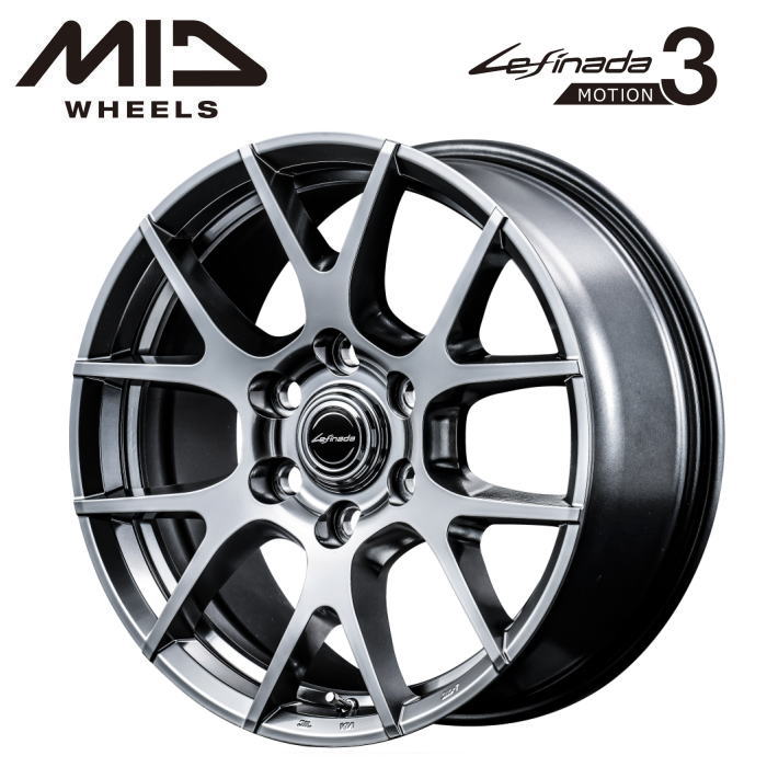 【楽天市場】【送料無料・代引き可】【ホイール単品1本】マルカサービス MID Lefinada MOTION3 レフィナーダ モーション3 18インチ 8J インセット50 6穴 P.C.D ...