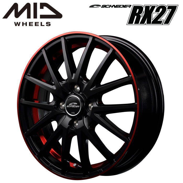 【楽天市場】【送料無料・代引き可】【ホイール単品1本】MID SCHNEIDER シュナイダー RX27 15インチ 4.5J インセット45 ...