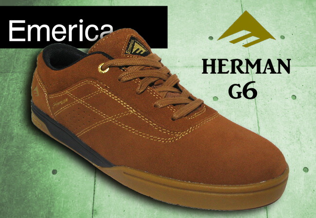 【楽天市場】EMERICA THE HERMAN G6BROWN/BLACK/GUM【エメリカ スケート シューズ】【日本正規品】【あす楽 ...