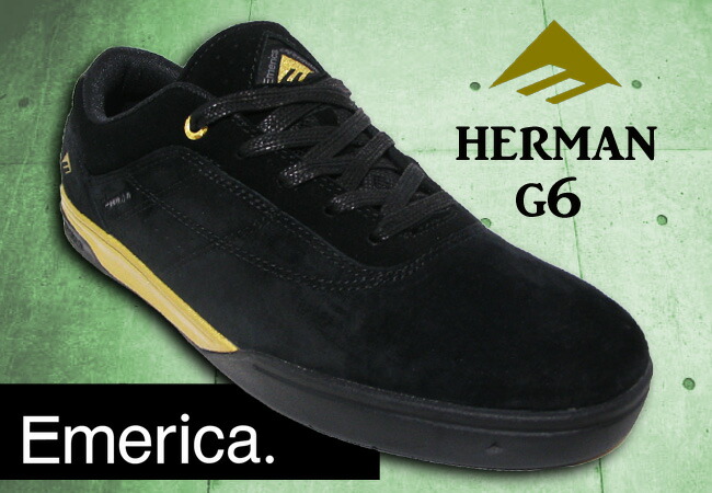 【楽天市場】EMERICA THE HERMAN G6BLACK/GOLD【エメリカ スケート シューズ】【日本正規品】[fs04gm ...