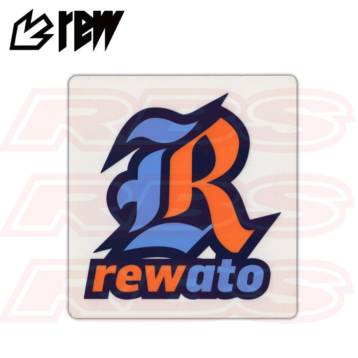 【楽天市場】REW ステッカー R LOGO BLUE ORANGE L：プロショップ RBS