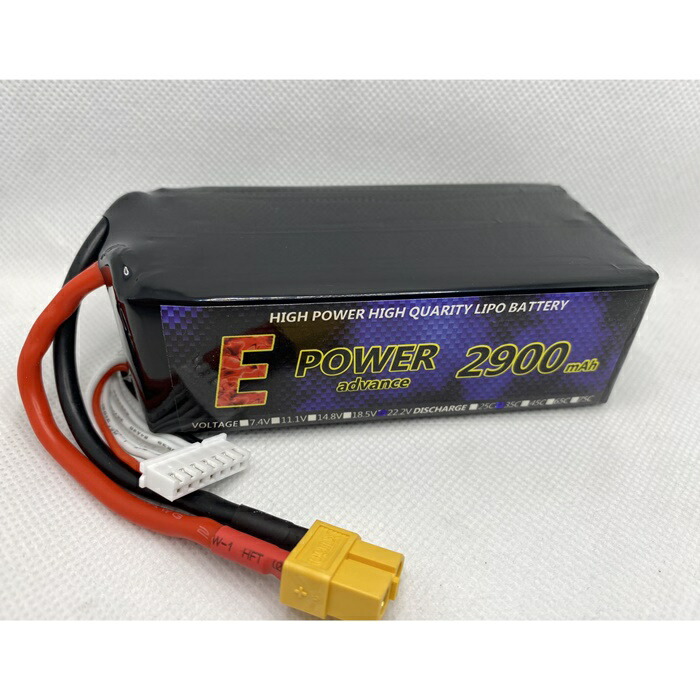 【楽天市場】E POWER advance LIPO 2900mA6S35/70C ★新製品★：RCイーテック楽天市場店