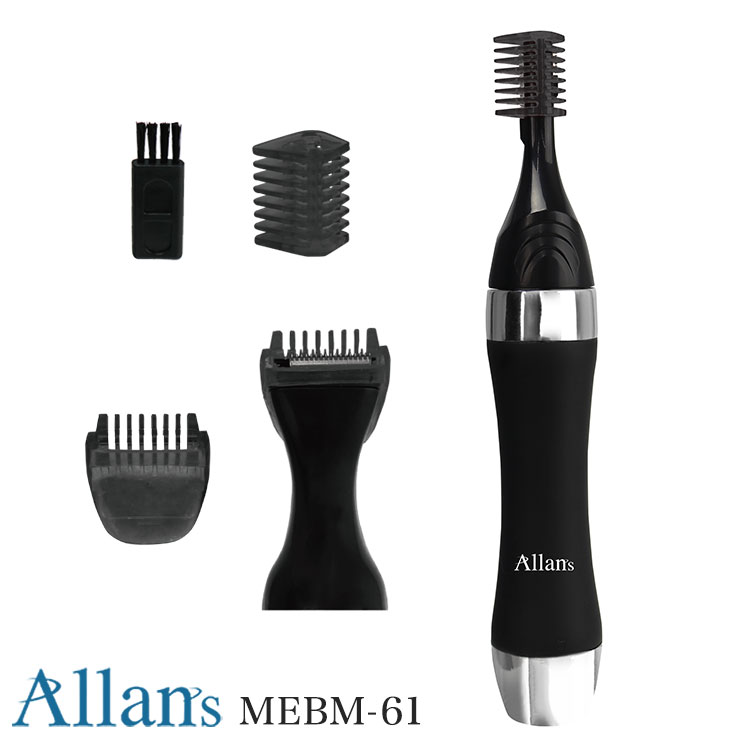 【楽天市場】フルボディスマートメンズトリマー Allans MEBM-61 水洗い 防水 防滴 髭剃り ひげ 電気カミソリ 鼻毛カッター バリカン【送料無料】：リコメン堂