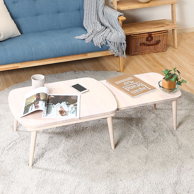 【楽天市場】センターテーブル ホワイトウォッシュ 幅70~120cm 奥行50cm 高さ34cm(代引不可)【送料無料】：リコメン堂生活館