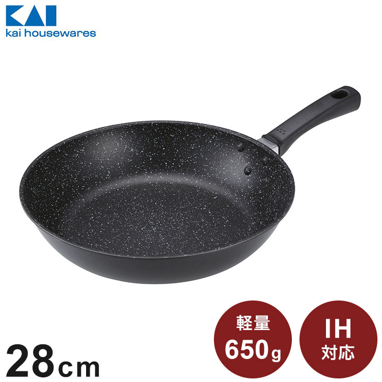 【楽天市場】貝印 軽いフライパン 28cm ガス火・IH対応 腕が疲れない650g 軽量フライパン DW-5630 KAI 取っ手付き 軽量 軽い 炒め物ラクラク 焦げ付き防止【送料無料 ...