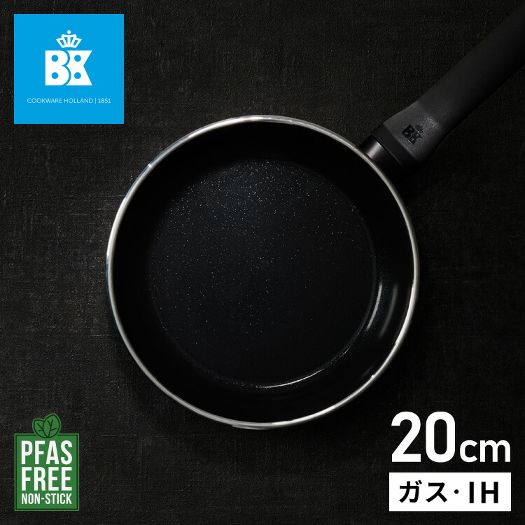 【楽天市場】オランダ王室御用達 BK フライパン 20cm セラミックコーティング ガス火 IH オーブン PFASフリー フッ素不使用 黒 ブラック イージーインダクション ビーケー ...
