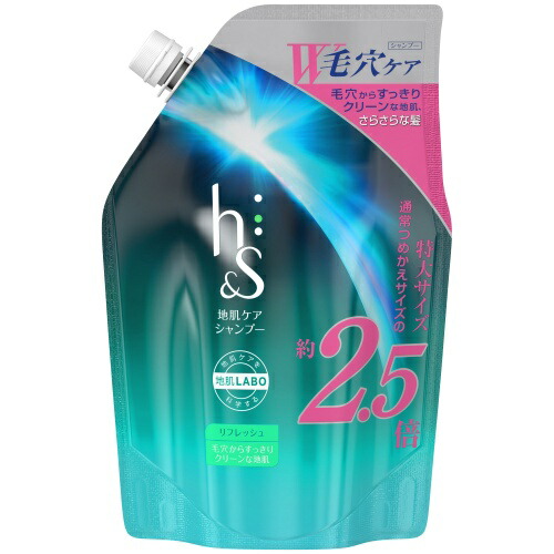 【楽天市場】【6個セット】 P&G h&s リフレッシュ シャンプー 詰替800ML シャンプー スカルプ 地肌 頭皮 潤う【送料無料】：リコメン堂ホームライフ館