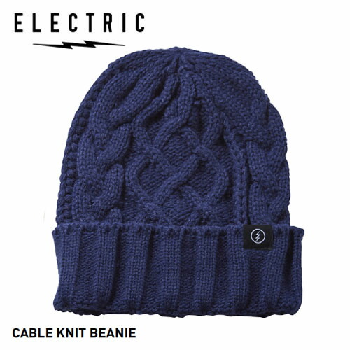 【楽天市場】ELECTRIC CABLE KNIT BEANIE ケーブルニットビーニー ネイビー ファッション 帽子 エレクトリック グッズ ...