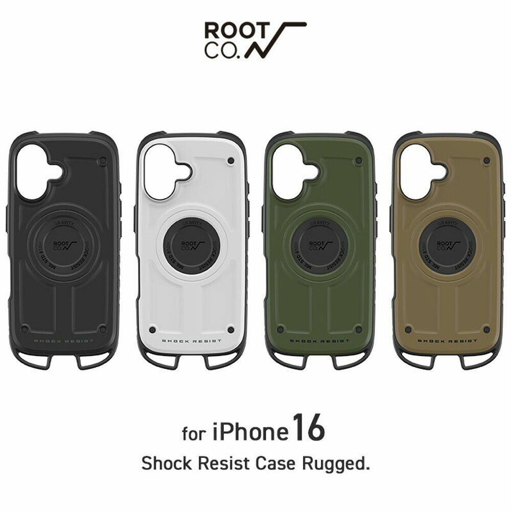 【楽天市場】【期間限定ポイント3倍】【iPhone16専用ケース】ルート コー ROOT CO. iPhoneケース グラビティ ショックレジストケース ラギッド アウトドア キャンプ 耐衝撃 ...