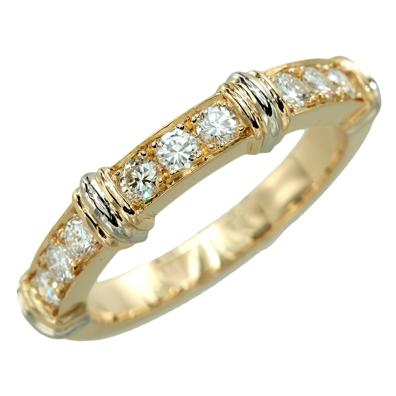 【楽天市場】新品仕上げ Cartier カルティエ 750 K18 YG WG コンテッサ リング 9P ハーフダイヤ ダイヤモンド #50 9.5号 ゴールド 指輪 ジュエリー アクセサリー ...