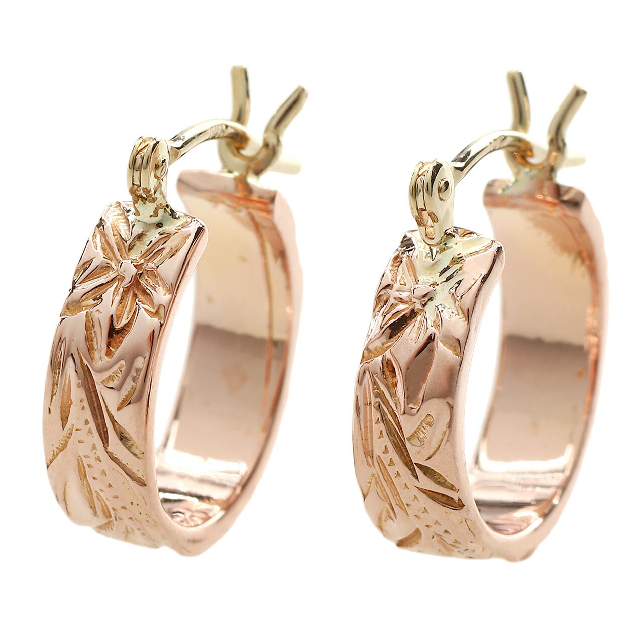 【楽天市場】新品仕上げ ハワイアンジュエリー 14K K14 PG YG フープ リング ピアス 14金 ピンクゴールド イエローゴールド ジュエリー おしゃれ アクセサリー レディース 母の ...