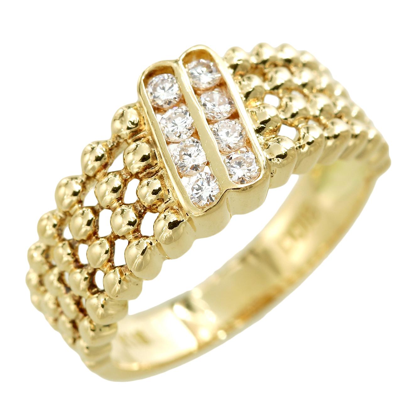 【楽天市場】新品仕上げ K18 YG ボール デザイン リング ピンキーリング ダイヤモンド 0.15ct 3.5号 18金 イエローゴールド 指輪 ジュエリー おしゃれ アクセサリー ...