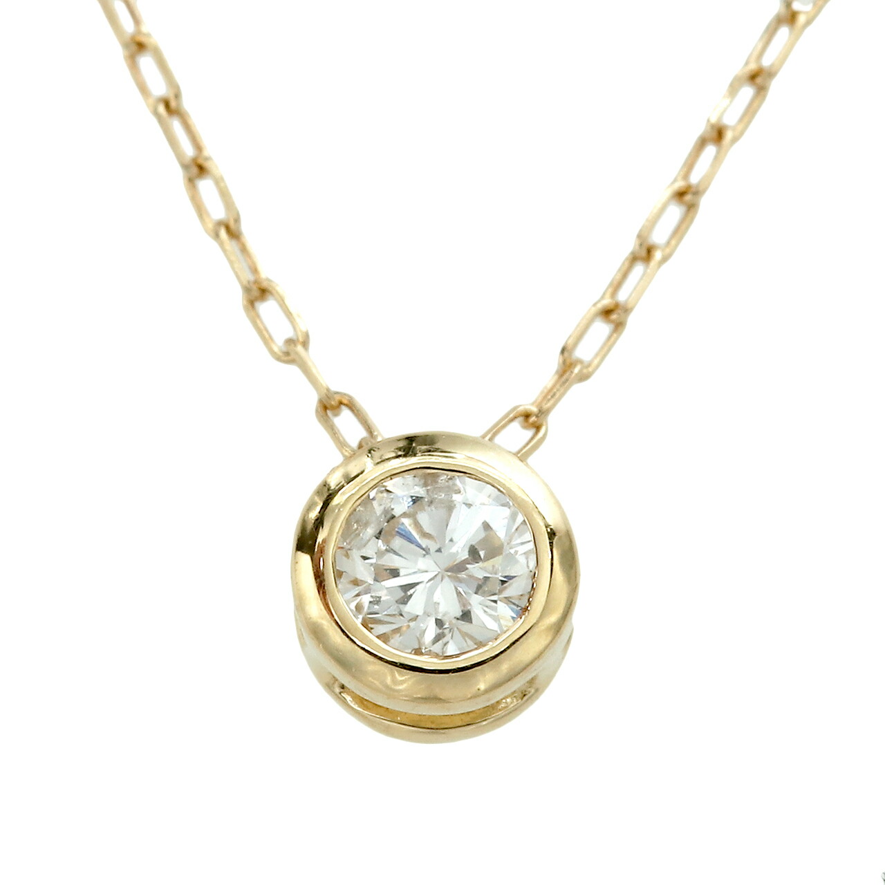 【楽天市場】新品仕上げ K18 YG 一粒ダイヤ 1P ダイヤモンド ネックレス 0.1ct 18金 イエローゴールド ペンダント ジュエリー おしゃれ アクセサリー レディース 母の日 ...
