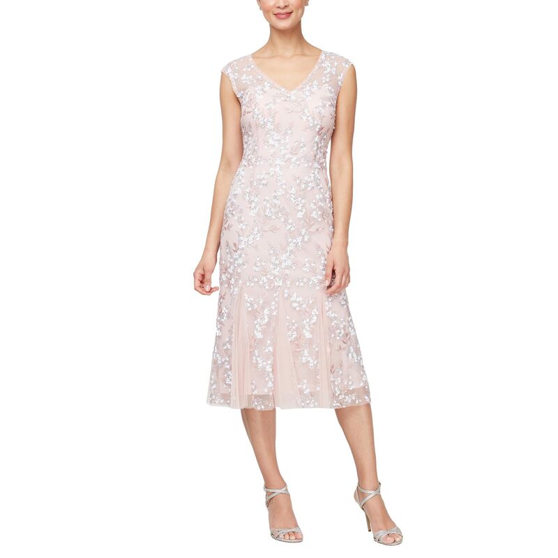 【楽天市場】【送料無料】 アレックスイブニングス レディース ワンピース トップス Short Embroidered Dress with ...