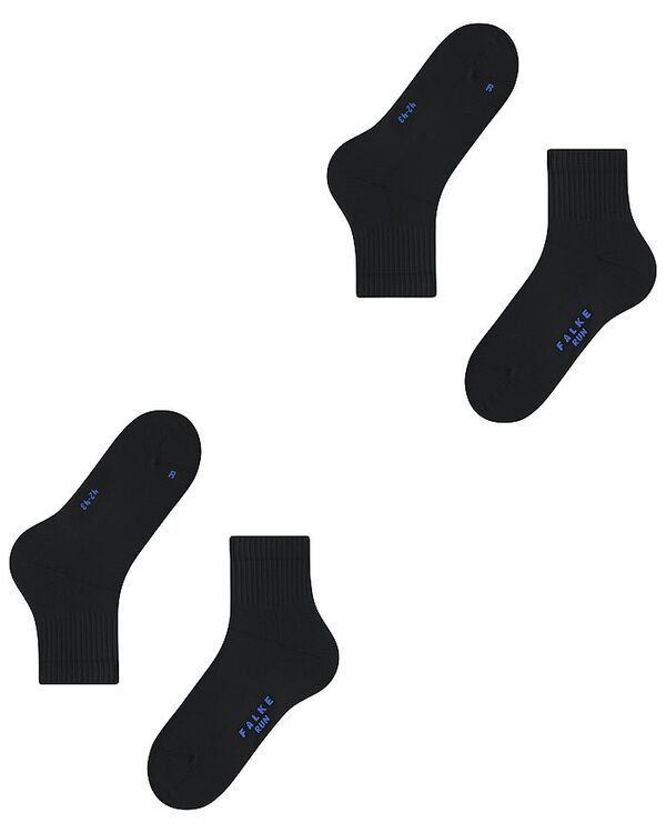 【楽天市場】【送料無料】 ファルケ メンズ 靴下 アンダーウェア Run Cotton Blend Solid Ribbed Ankle Socks Pack of 2 Black ...