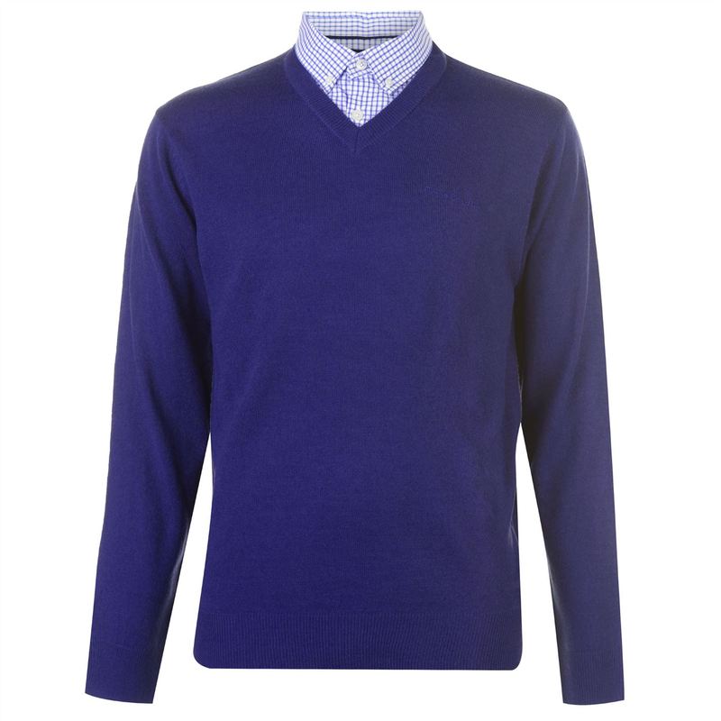 【楽天市場】【送料無料】 ピエールカルダン メンズ ニット・セーター アウター Mock V Neck Knit Jumper Mens ...