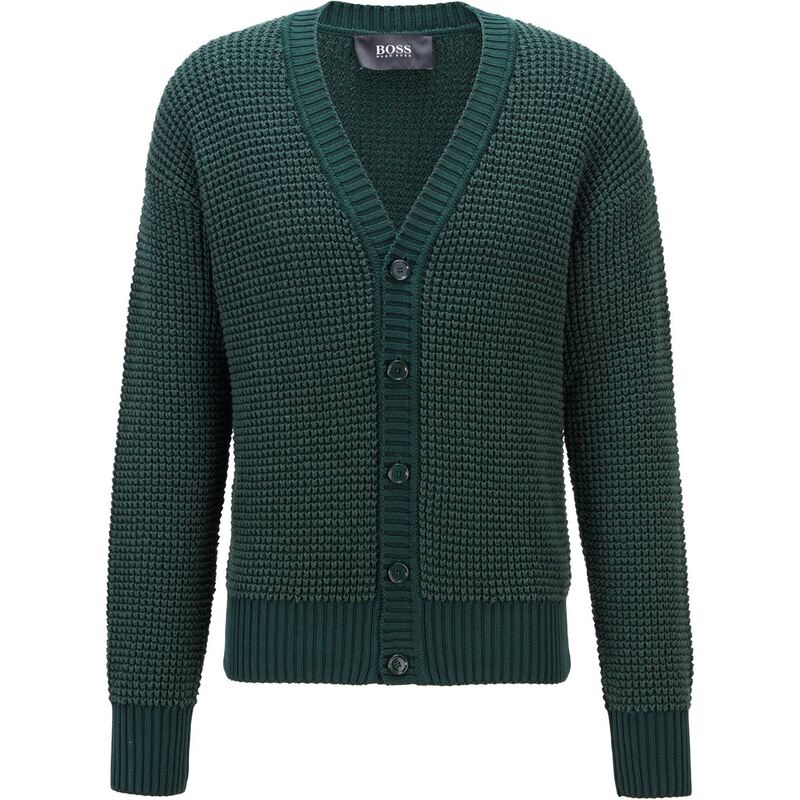 【楽天市場】【送料無料】 ボス メンズ ニット・セーター カーディガン アウター Kedika Cardigan Open Green ...