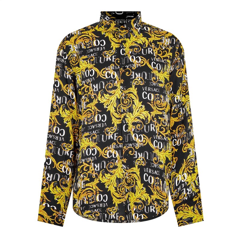 【楽天市場】【送料無料】 ヴェルサーチ メンズ シャツ トップス Baroque Shirt Black Gold G89：ReVida 楽天市場店