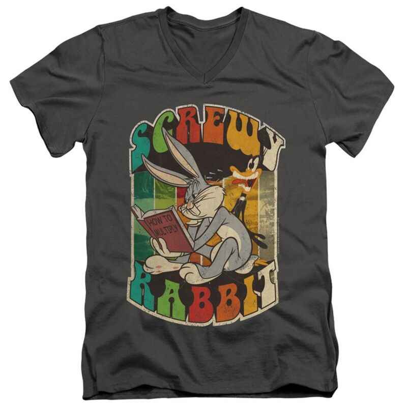 【楽天市場】【送料無料】 ライセンス キャラクター メンズ Tシャツ トップス Looney Tunes Screwy Rabbit ...