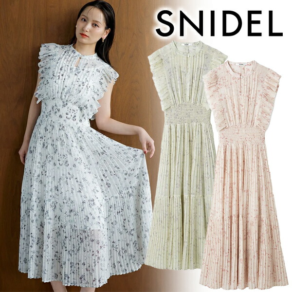 【楽天市場】【SOLD OUT】【期間限定10%OFF】SNIDEL スナイデル Sustainableフリルワンピース SWFO251073 25SS 2025春夏 新作 キャンセル返品不可 ...