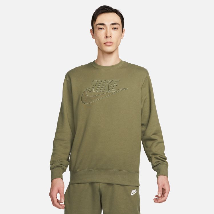 【楽天市場】特価【NIKE ナイキ】NSW クラブ+ FT GX L/S クルー DQ4584-222 スウェット カーキ ストリート レアル ...