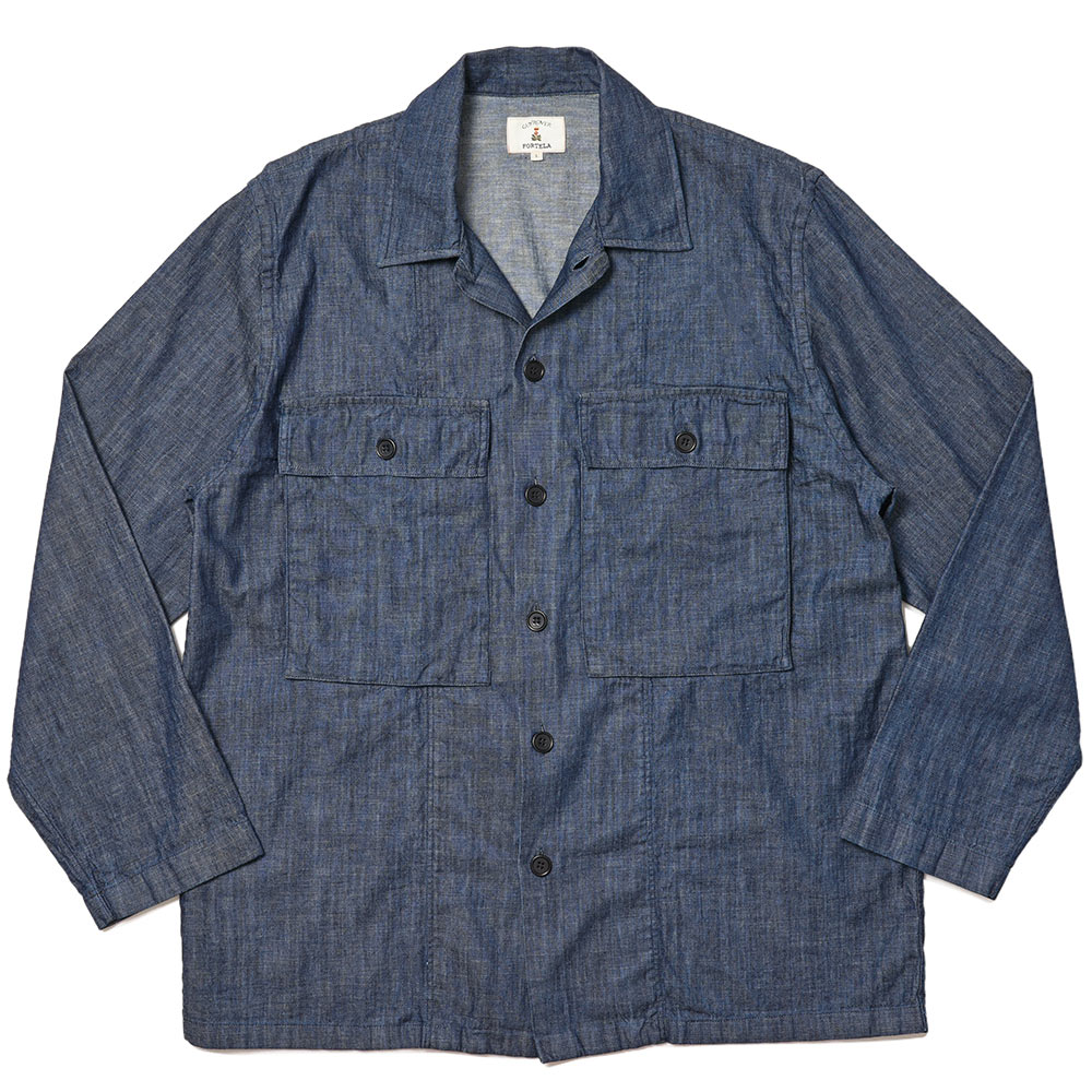 【楽天市場】GUY ROVER×FORTERA ギローバー×フォルテラPCIFIC コットン ツイル インディゴ ワークシャツブルゾン：ring