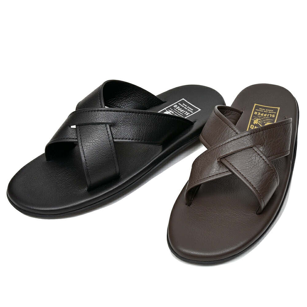 【楽天市場】ISLAND SLIPPER アイランドスリッパPB223 フルグレインレザー ブラックソール クロス レザーサンダル：ring