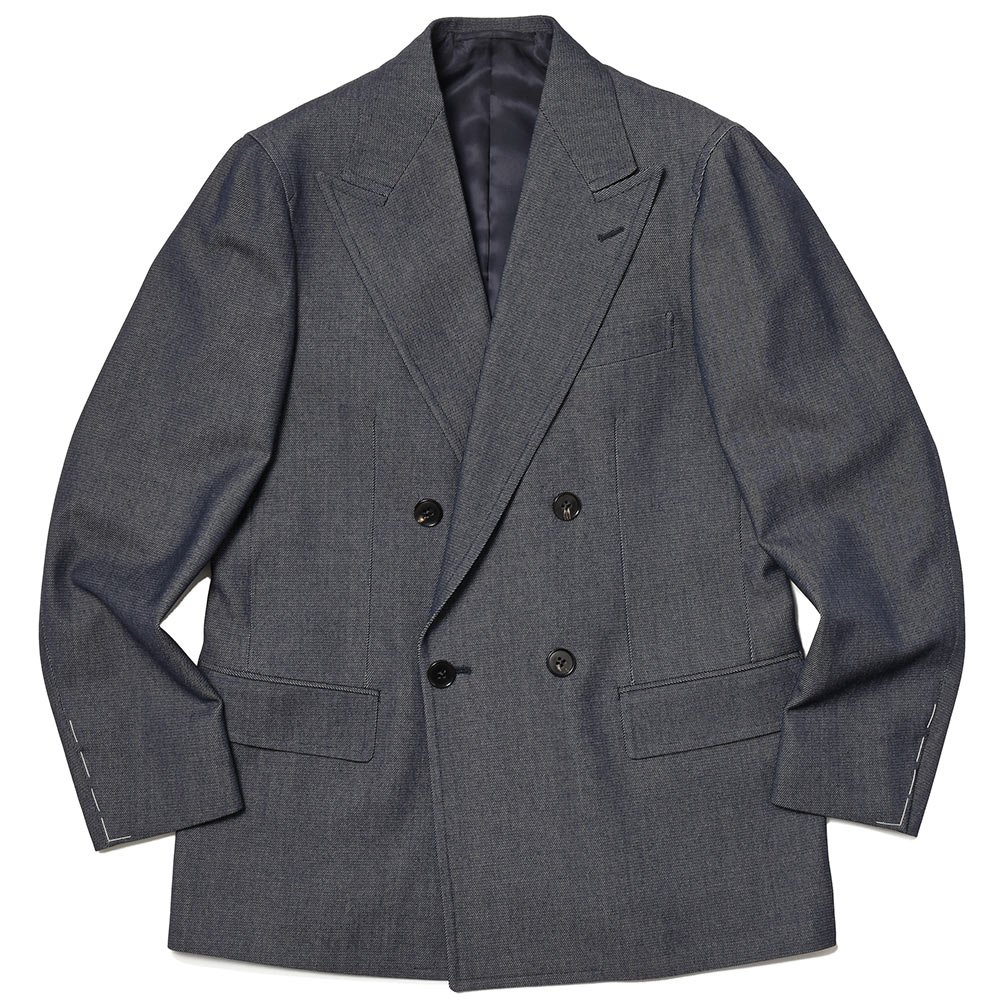 【楽天市場】Paul Stuart ポールスチュアートデニムライクウール アンコン仕立 ワイドピークドラペル ダブル4Bジャケット：ring