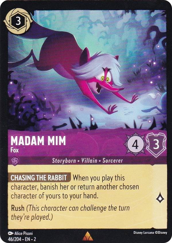【楽天市場】ディズニー ロルカナ 46/204・EN・2 Madam Mim - Fox (R レア) Disney LORCANA Rise ...