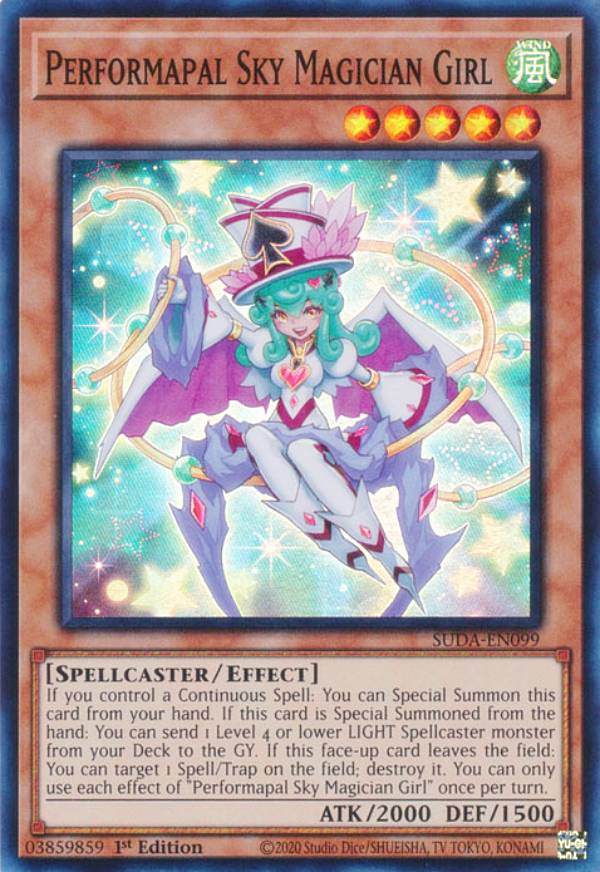 【楽天市場】遊戯王 SUDA-EN099 EMスカイ・マジシャン・ガール Performapal Sky Magician Girl (英語版 1st Edition スーパーレア ...