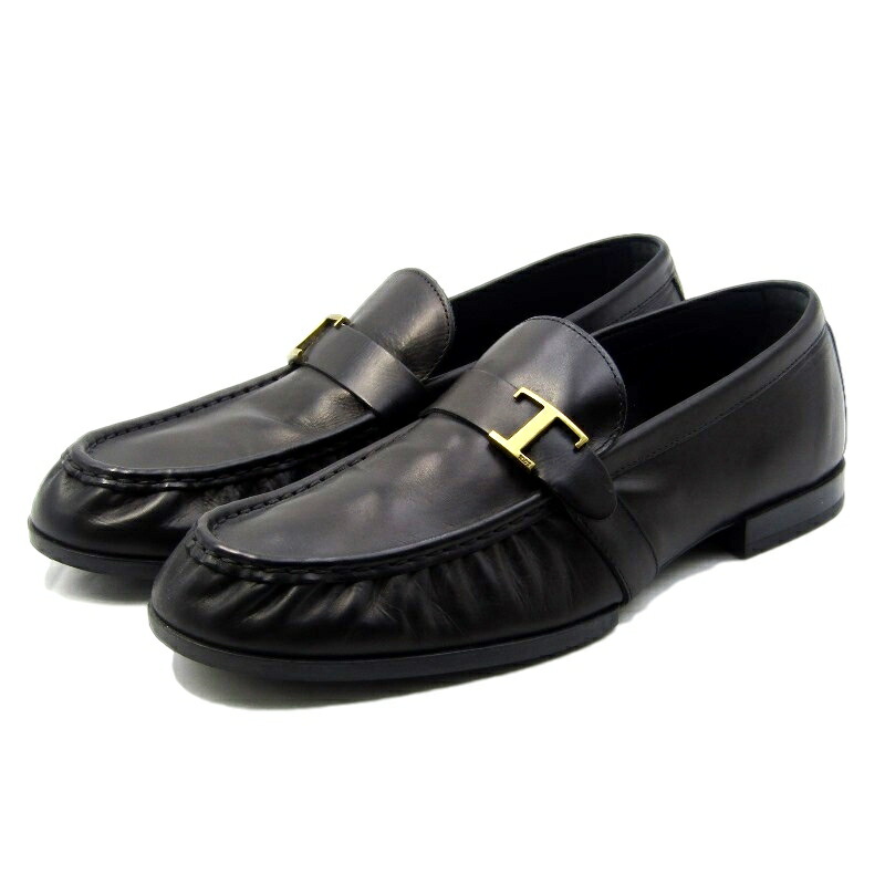 【楽天市場】【中古】Tod's トッズ UK7.5 T タイムレス レザーローファー XXM02E0FL20NF5B999 馬蹄型ラバーヒール ブラック 黒 イタリア製 ローファー ...