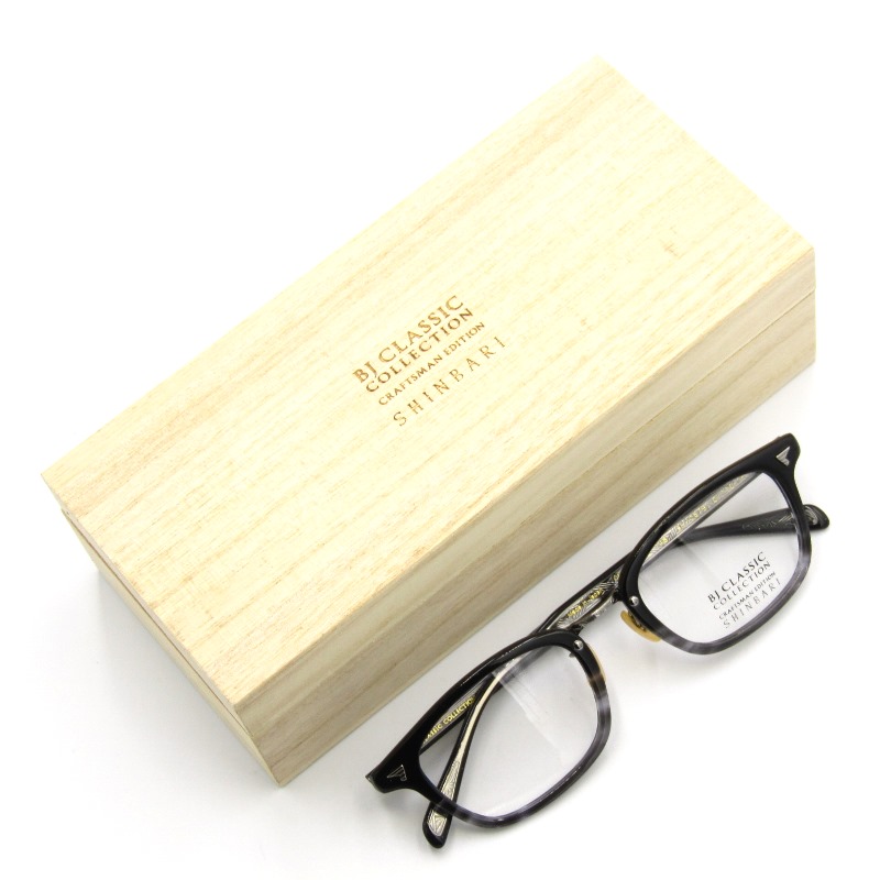 【楽天市場】【中古】未使用 BJ CLASSIC COLLECTION BJクラシック メガネフレーム SH-C579 SHINBARI 日本製 C-110-15 ダークグレーササ2/ガンメタ ...