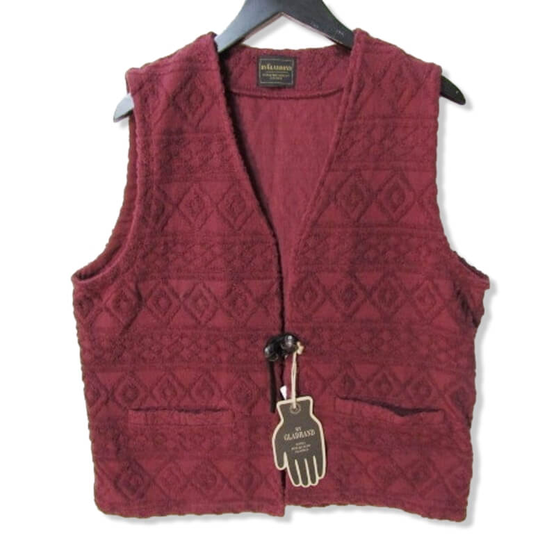 【楽天市場】【中古】未使用 BY GLAD HAND バイグラッドハンド ベスト BYGH-19-SS-12 ISLAND VEST アイランド ジレ コットン バーガンディ L パイル地 ...