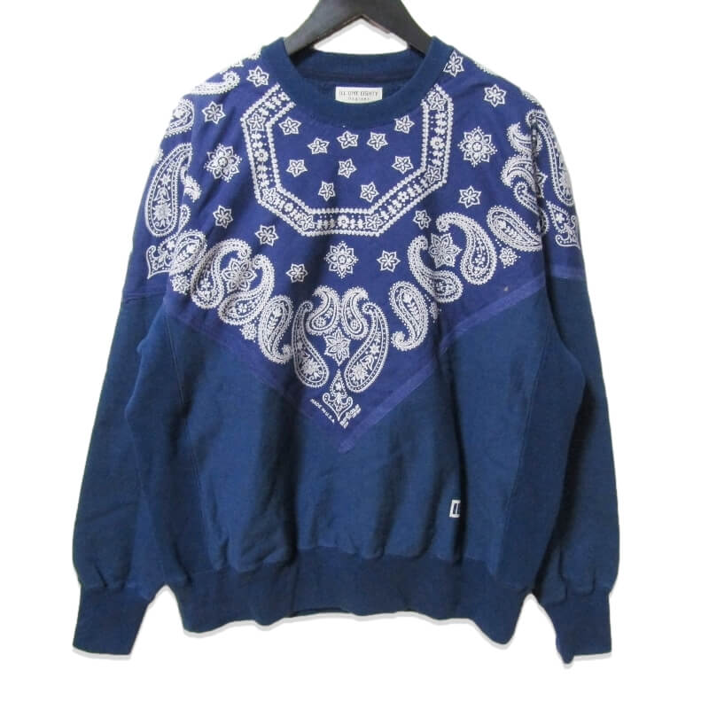 【楽天市場】【中古】ILL ONE EIGHTY × KOTSUBO イルワンエイティ ILL180 コツボ ヴィンテージバンダナ スウェット VINTAGE BANDANA S ブルー M ...