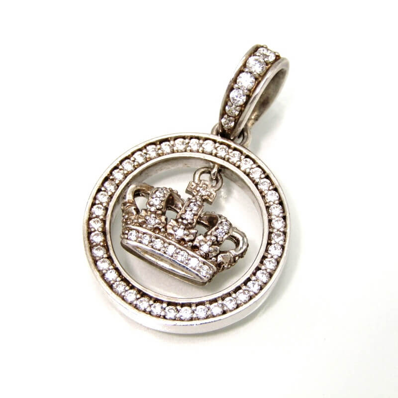 【楽天市場】【中古】JUSTIN DAVIS ジャスティンデイビス ペンダント SPJ177 ST.MARTIN PENDANT セイントマーティン クラウン ラウンド ジルコニア SV925 ...