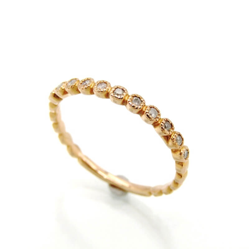 【楽天市場】【中古】agete アガット リング K10PG ダイヤモンド ピンクゴールド 0.9ct レディース 指輪 11号 28009896：CLASSIC