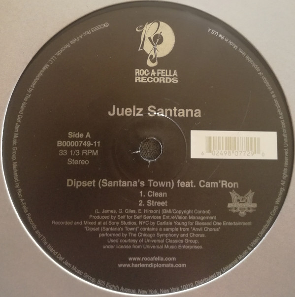 【楽天市場】【中古】米12” Juelz Santana Dipset (Santanas Town) B000074911 Roc-A ...
