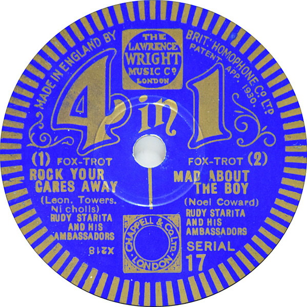 【楽天市場】【中古】英78RPM/SP Rudy Starita & His Ambassadors / Sidney Raymond ...