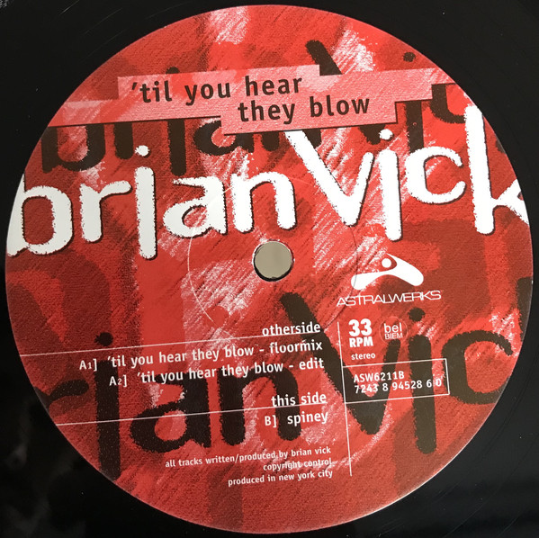 【楽天市場】【中古】英12" Brian Vick Til You Hear They Blow ASW6211 Astralwerks ...