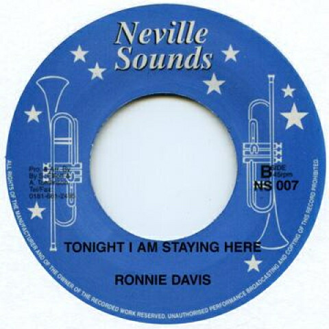 【楽天市場】【新品】英7” Ronnie Davis Tonight I Am Staying Here With You / Take ...