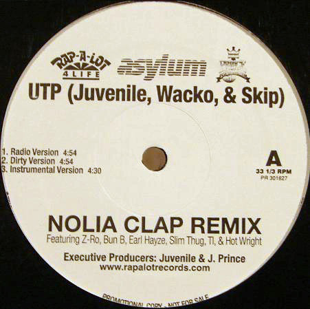 【楽天市場】【中古】米12" UTP / Hot Wright Nolia Clap Remix / Dopeman PR301627 Asylum Records /00250：レコード ...