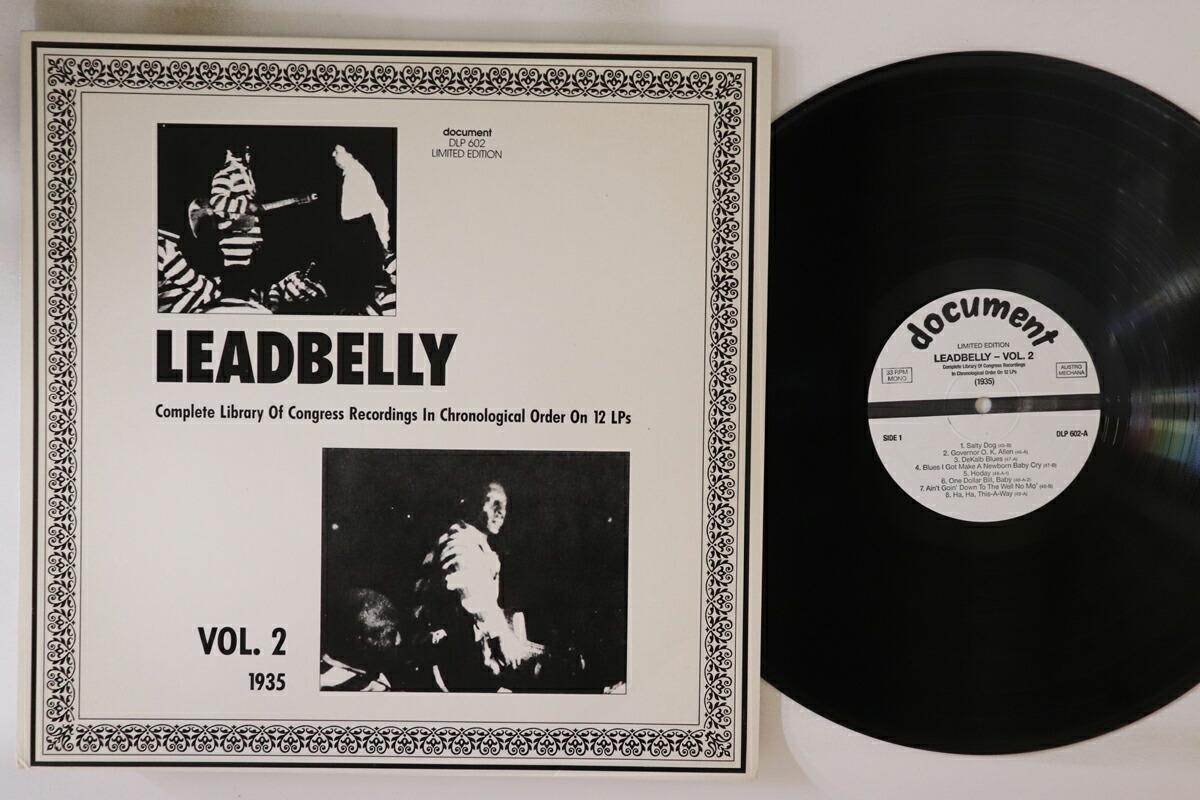 【楽天市場】【中古】オーストリアLP Leadbelly Vol. 2 1935 DLP602 DOCUMNET /00260：レコードシティ ...