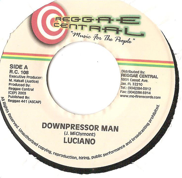 【楽天市場】【中古】米7" Luciano Downpressor Man RC108 Reggae Central /00080：レコード ...