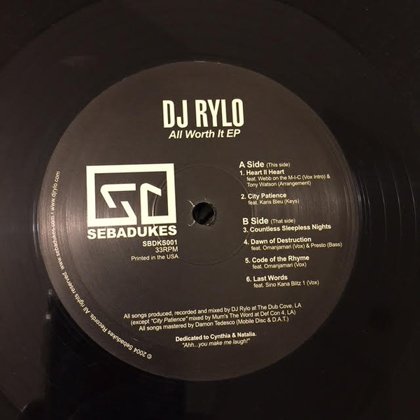 【楽天市場】【中古】米12” Dj Rylo All Worth It EP SBDKS001 Sebadukes /00250：レコード ...