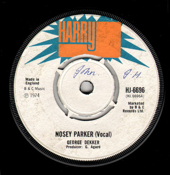 【楽天市場】【中古】英7” George Dekker Nosey Parker HJ6696 Harry J Records /00080 ...